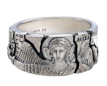 Кольцо широкое, серебро, 925 проба, чернение