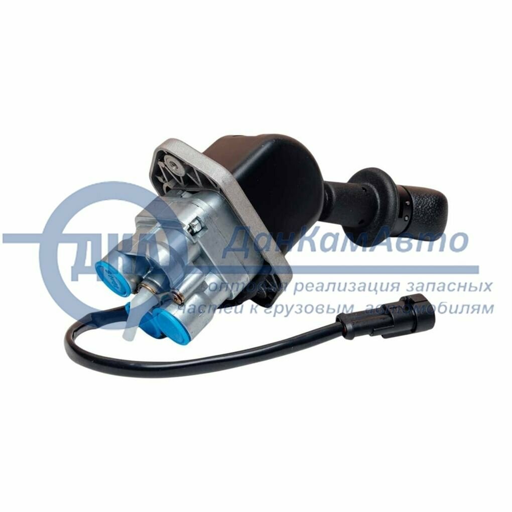 Кран ручного тормоза 6520 на панель 3 вывода с датчиком а/м КАМАЗ