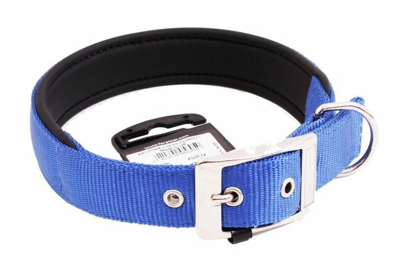 Ferplast Ошейник с мягкой подкладкой Daytona, цвет синий, длина 43-51 см, ширина 3,5 см