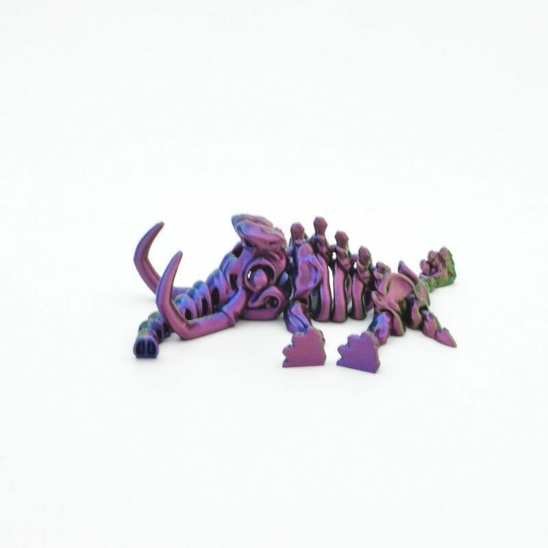 Игрушка-мамонт, 3D-печать, подвижная, имитатор маятника, красный, синий, зеленый