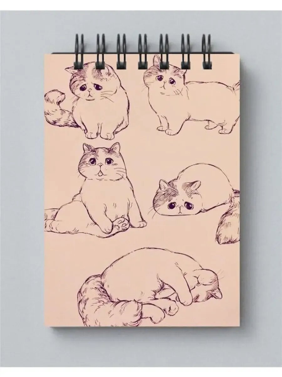 Блокнот Котики №8, А4