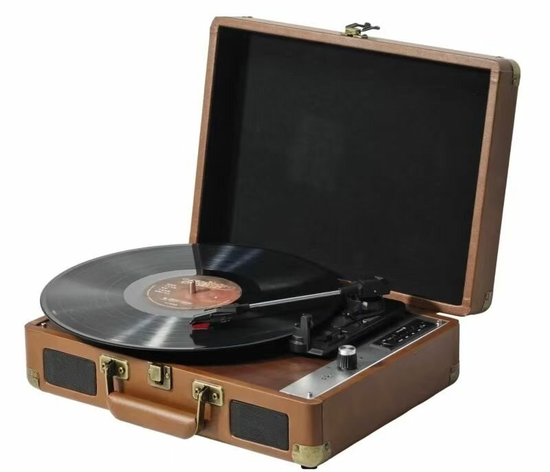 Виниловый проигрыватель патефон AudioRetro AR-007, AUX разъём, Bluetooth, 3 скорости воспроизведения, Проигрыватель виниловых пластинок ретро-a