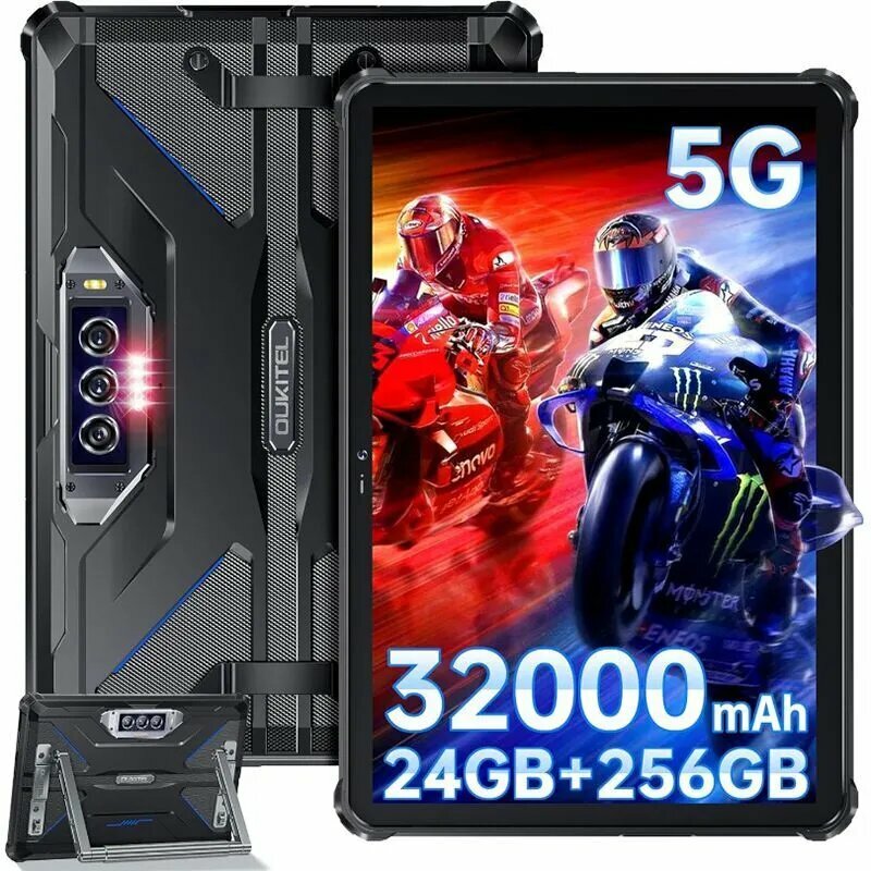 Oukitel Планшет, 10.1" 12 ГБ/256 ГБ, черный