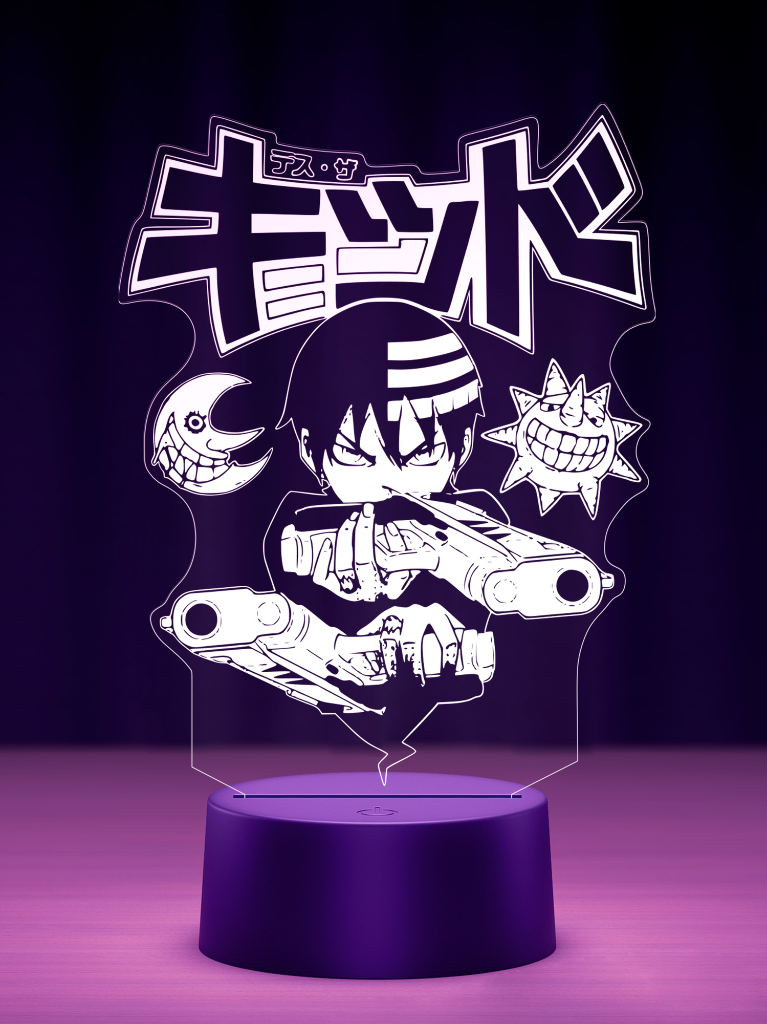 Ночник Аниме Пожиратель душ - Anime Soul Eater. Подарок фанату аниме и манги — декор в комнату с любимыми персонажами, в стиле отаку и японской анимации.