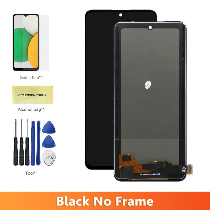 Для Xiaomi Poco M4 Pro 4G ЖК-дисплей с сенсорным экраном и дигитайзером в сборе, замена для Poco M4 Pro 4G MZB0B5VIN 2201117 PI 2201117 PG LCD Black No Frame
