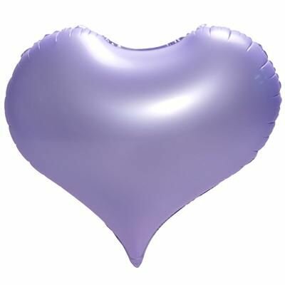 Воздушный шар весёлая затея "Сердце", без рисунка, Пастель Lilac, 24 дюйма