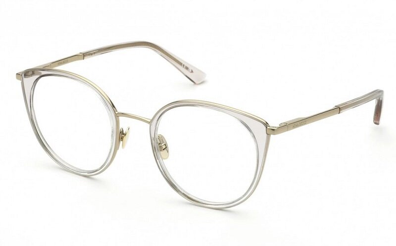 Оправа NINA RICCI VNR 417 col.0594, розовая, круглая, ободковая, с флексами, салфетка и футляр