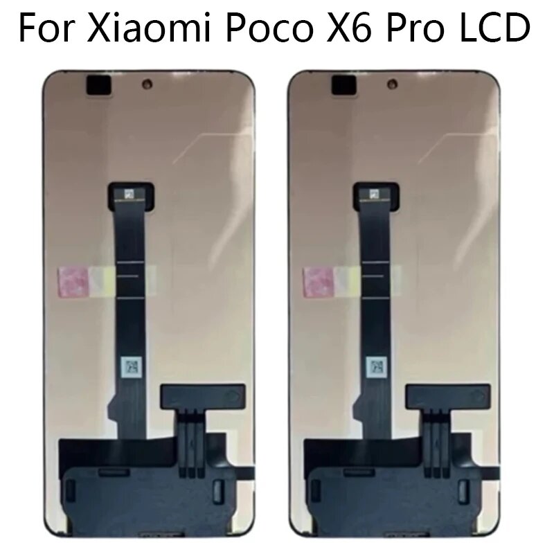 6,67 "AMOLED для Xiaomi Poco X6 Pro ЖК-дисплей 2311DRK48G 2311DRK48I дисплей с цифровым преобразователем сенсорного экрана в сборе AMOLED No Frame
