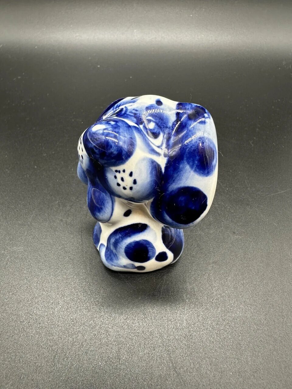 Статуэтка Щенок Гжель Фарфор винтажная