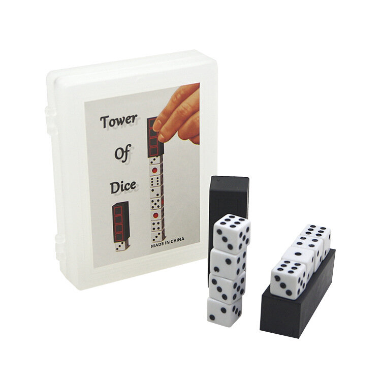 Фокус на умножение с башенными кубиками – набор для создания иллюзий крупным планом из ПВХ для детей и начинающих, 7,3 x 9,8 см