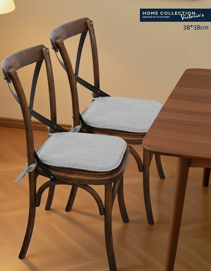 Сидушки для стульев набор 4 шт 38х38 см на завязках премиум коллекция