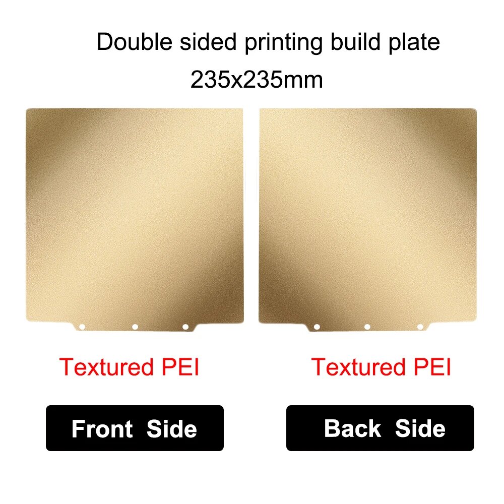 Лист PEI 235x235 мм, золотой, 1 шт