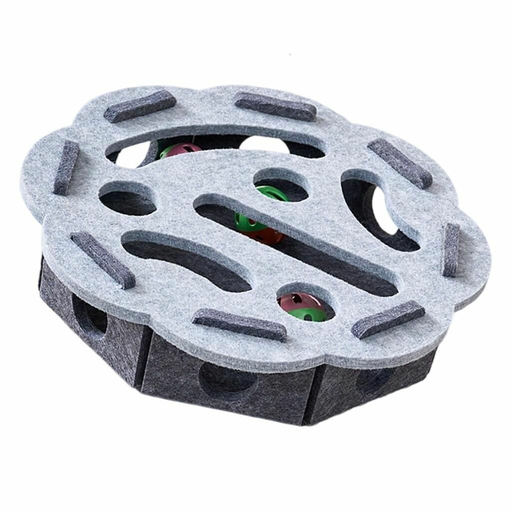 Игрушка для животных, Игрушки для кошек, самоклеящиеся, снимающие скуку, артефакт, лабиринт-головоломка для домашних животных, войлочная коробка для рытья ям (в штучной упаковке)-серый-цветочный