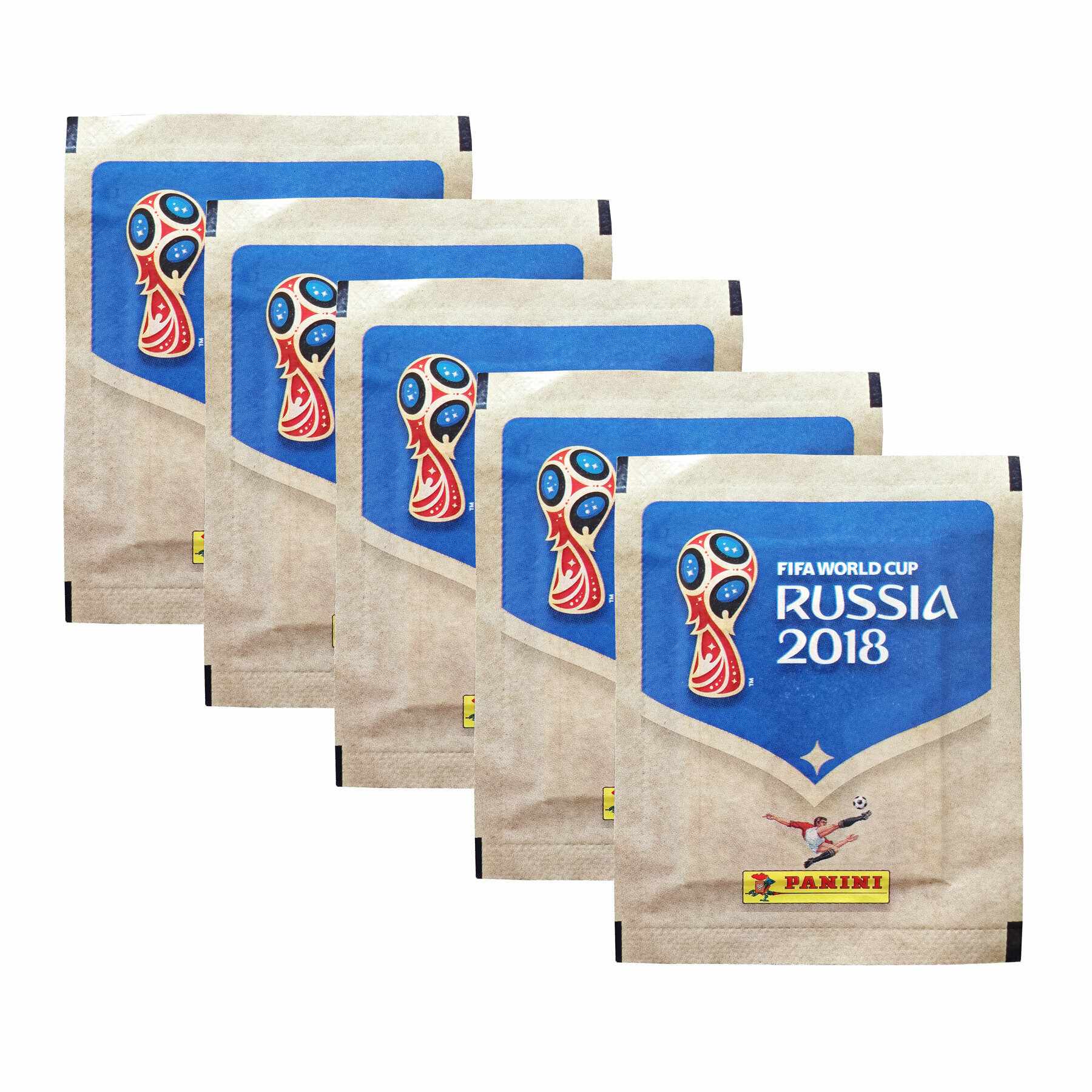 Наклейки для коллекционирования Panini Чемпионат мира по футболу FIFA 2018, 5 пакетиков - 25 наклеек