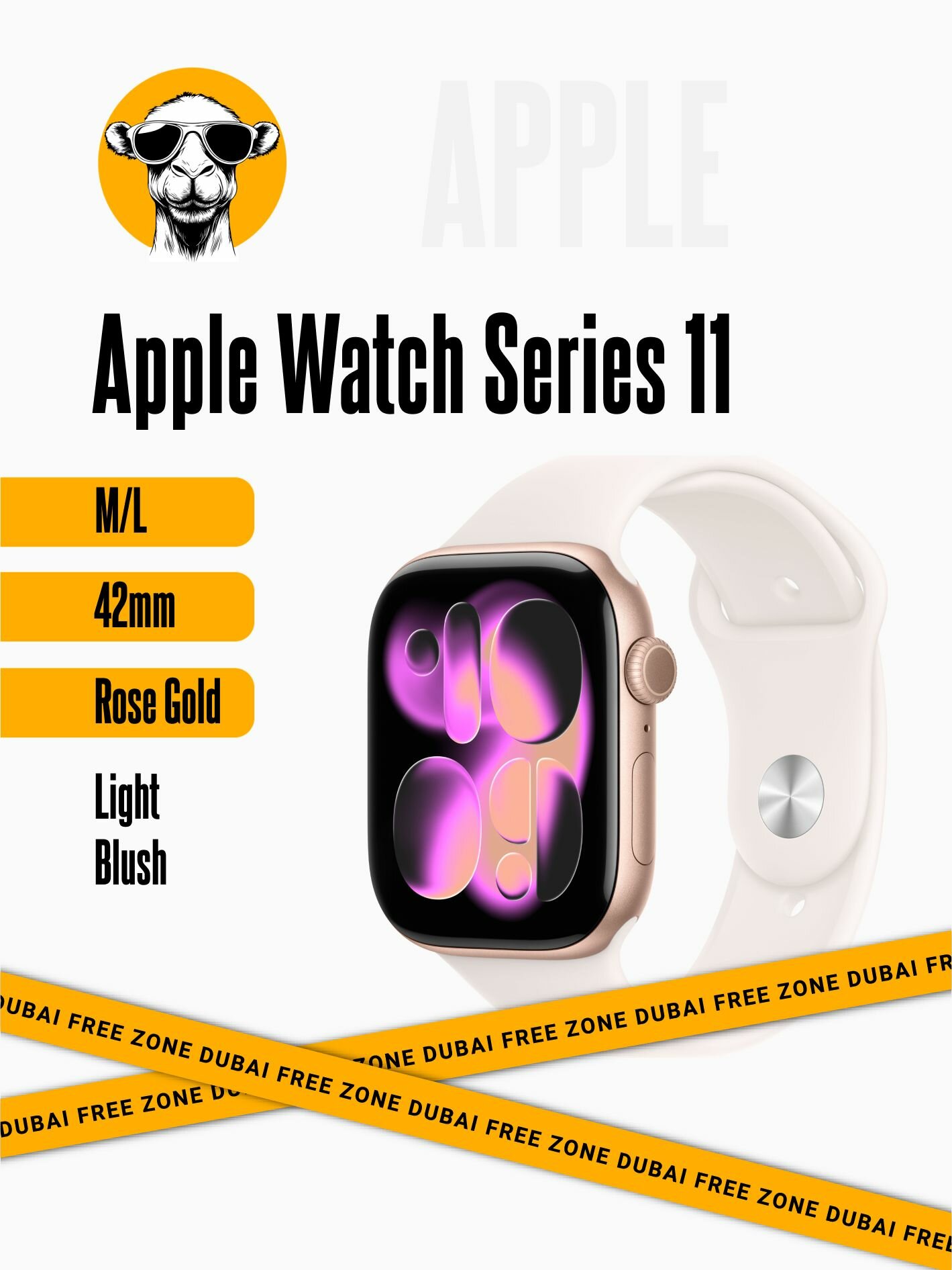 Смарт-часы Apple Watch Series 11 42mm Rose Gold Light Blush M/L