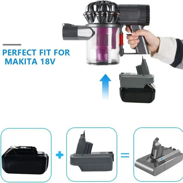 Адаптер преобразователь батареи Makita в Dyson V6, DC62, SV03-09