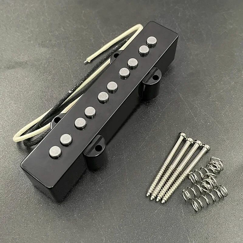 Звукосниматели Alnico 5 для 5-струнной джазовой бас-гитары, гриф - 9,6 кОм, бридж - 11,1 кОм, подходят для 5-струнной джазовой бас-гитары.