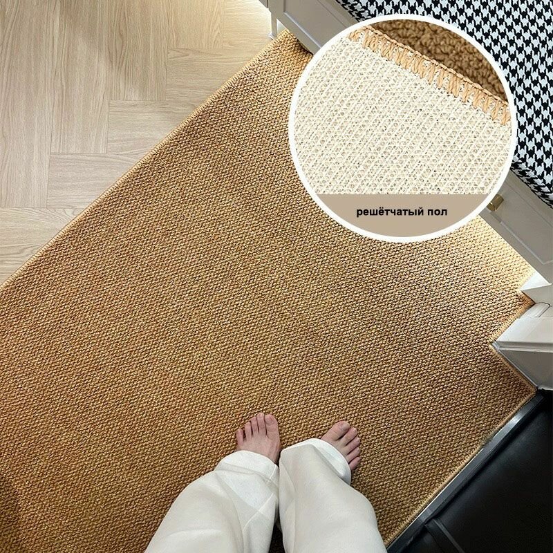 Коврик для пола из сизаля, сетчатое дно, износостойкий, пескоустойчивый