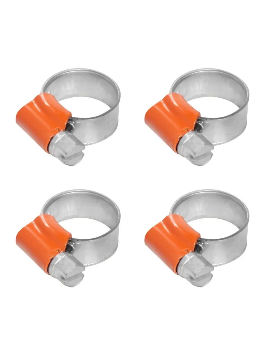 Хомуты 10-16/9,7 мм, червячные, усиленные, W1 (оцинк.), комп