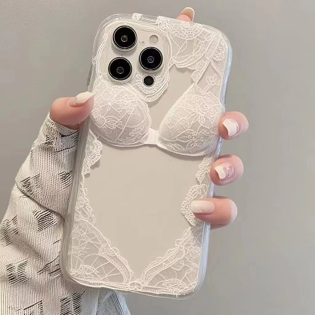 Модный сексуальный чехол для телефона с кружевным узором для iPhone 17 16 15 14 11 12 13 Pro Max Plus X XR XS 17 Air, противоударный, мягкий чехол-накладка
