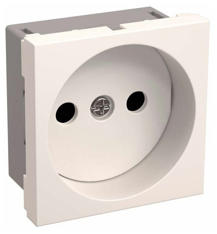 Розетка 1-м 2мод. РКС-20-20-П-К 10А IP20 45х45 без заземл. бел. PRIMER IEK CKK-40D-RSB2-K01-K