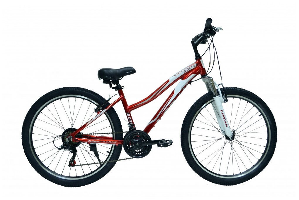 Велосипед женский LORAK GLORY 5 красно-белый, размер рамы 17 дюймов под рост 155-175 см