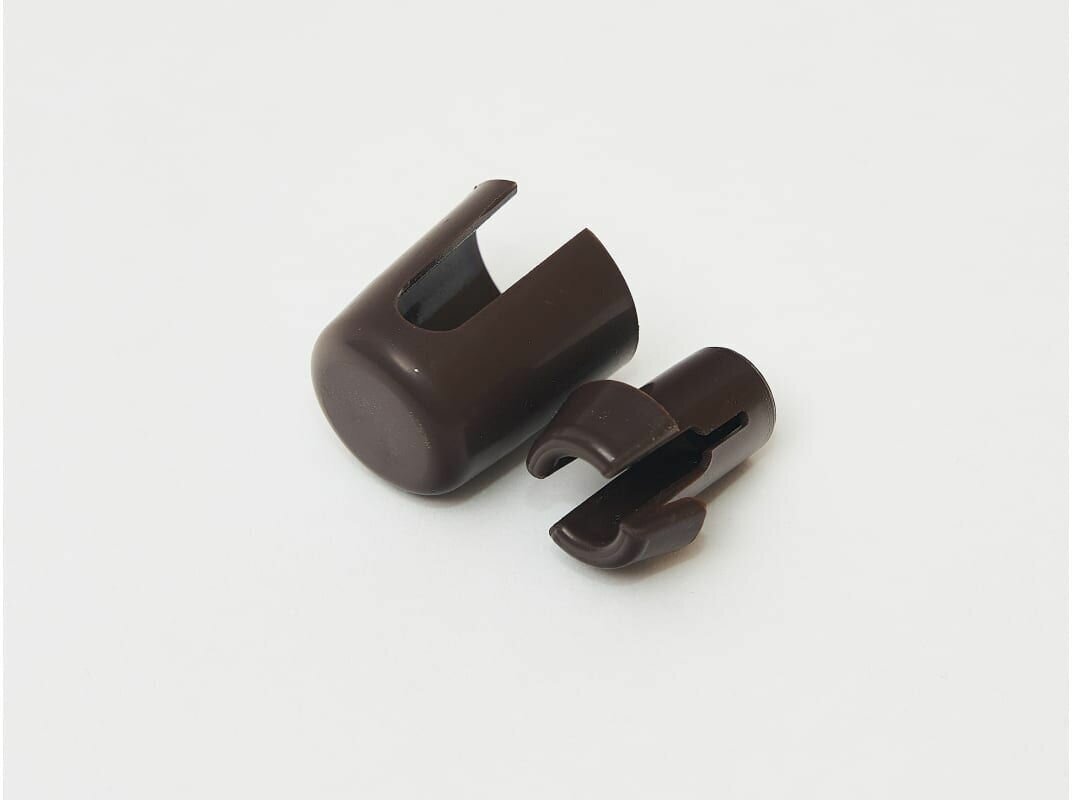 Ретро изолятор для круглого/витого провода (размер №2), пластик, шоколад, 10шт/уп