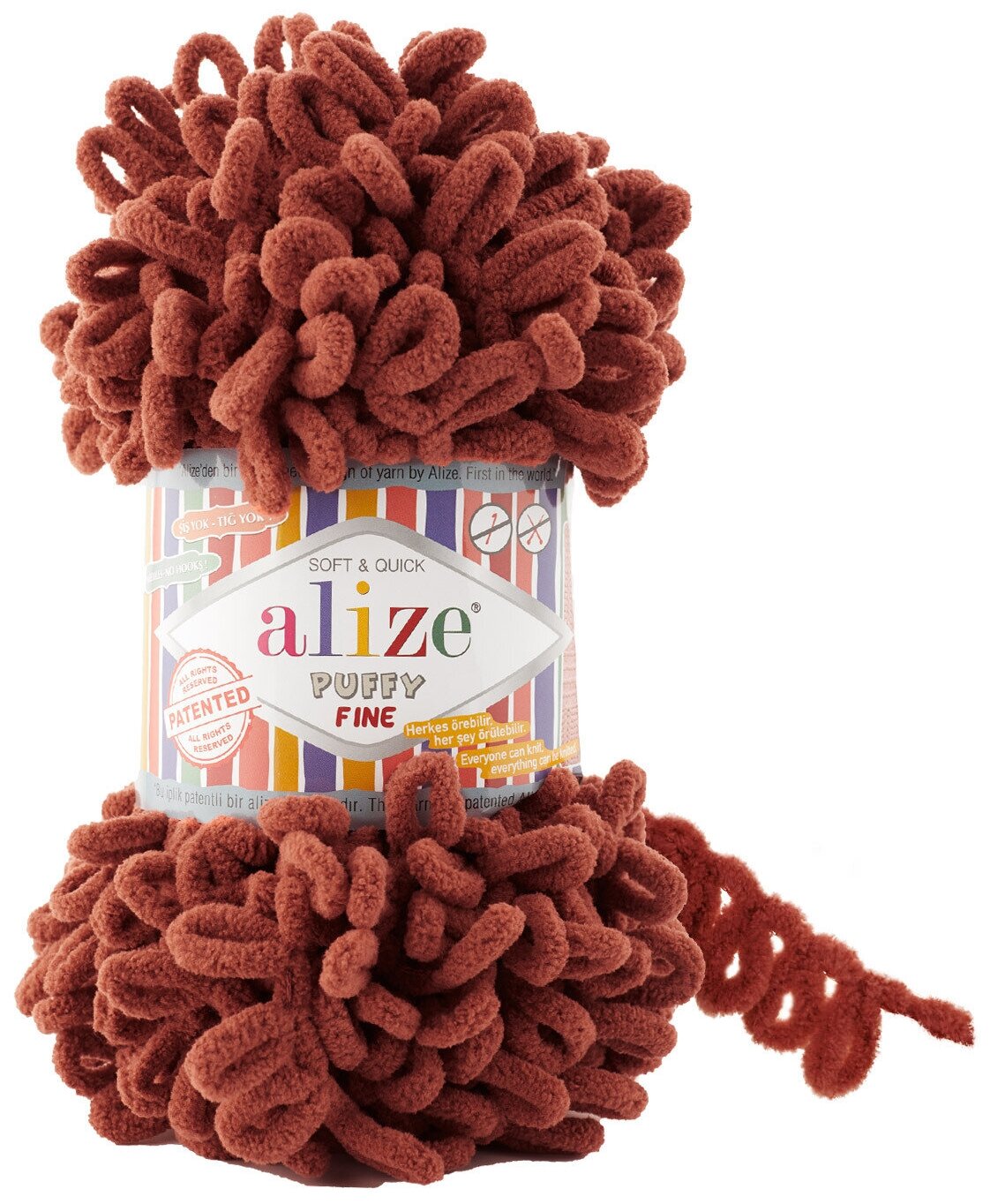 Пряжа ALIZE "Puffy Fine" (5 мотков по 100гр) цвет 90