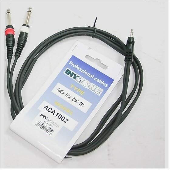 Кабель аудио 1xMini Jack - 2xJack Invotone ACA1002 2.0m