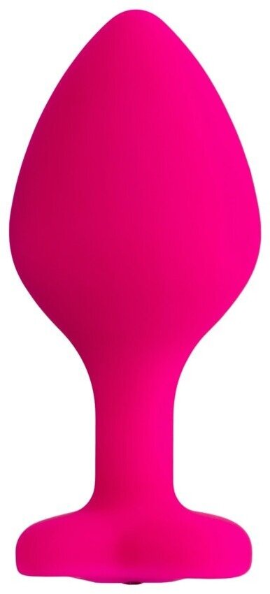 Средняя силиконовая втулка с прозрачным кристаллом в виде сердца Diamond Heart