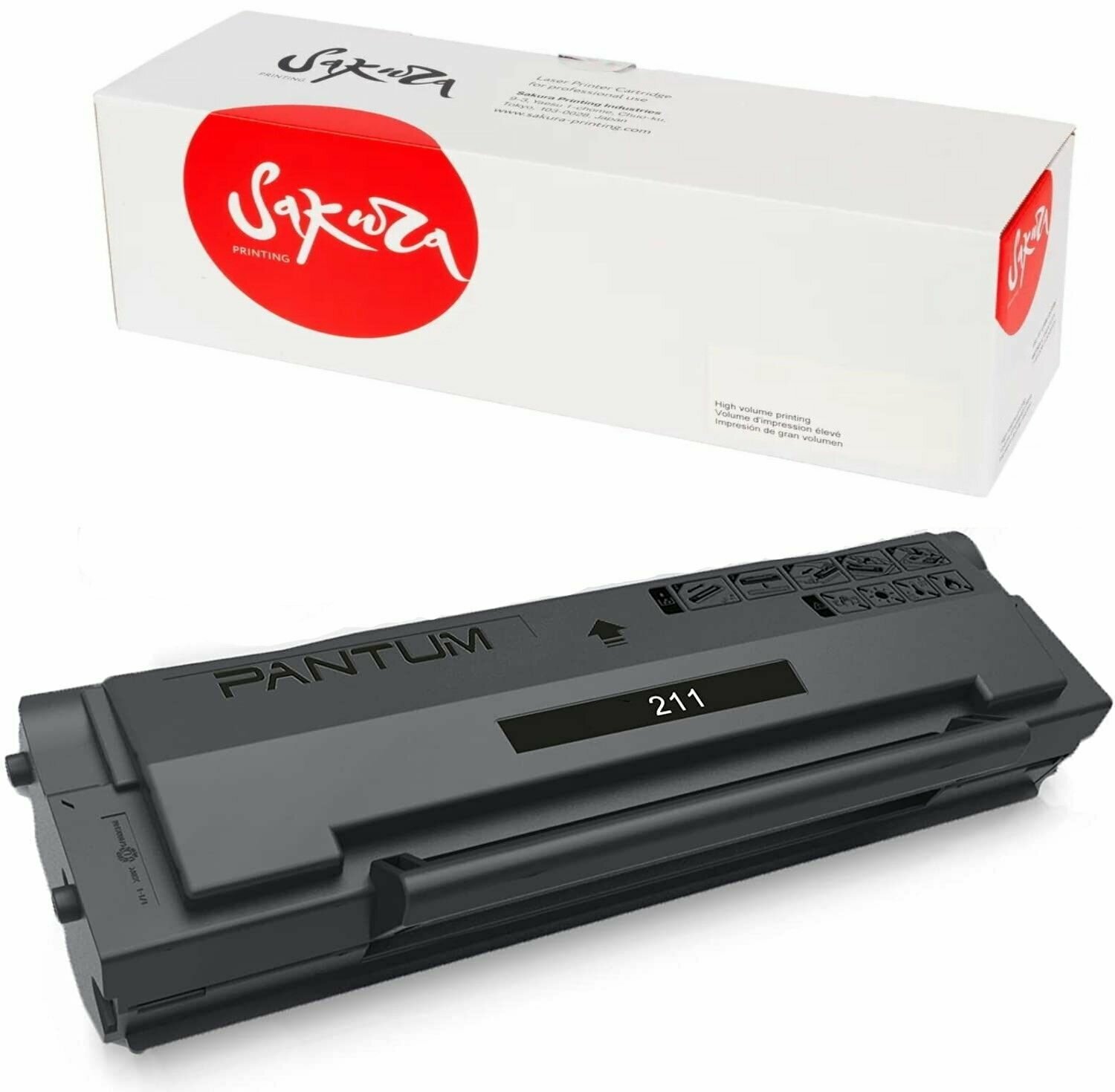 Картридж SAKURA PC211EV P2200, P2500, M6500/ M6600, черный, 1 600 к.