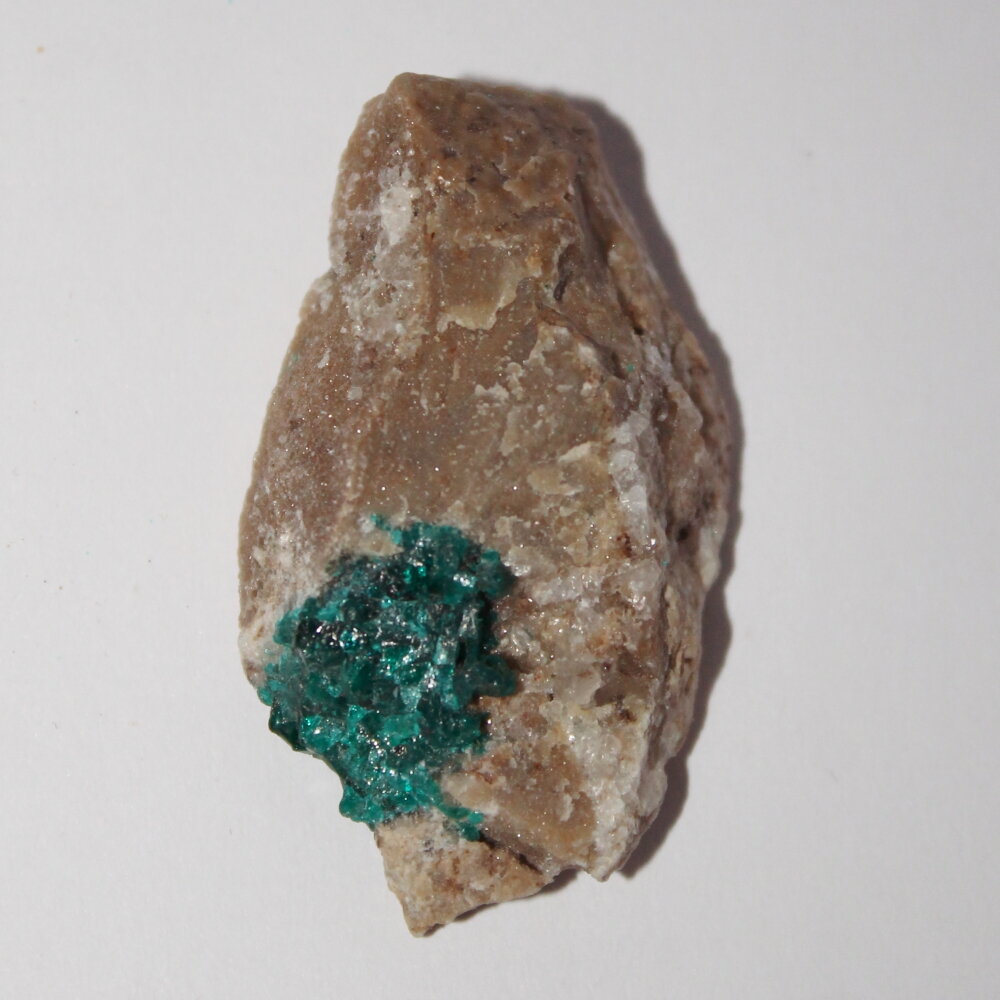 Диоптаз True Stones, зеленый/бежевый, коллекционный камень, 39x23x10мм