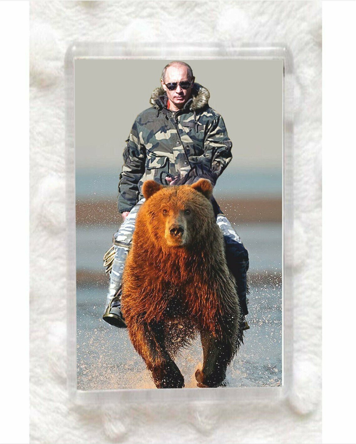 Магнит акриловый прямоугольный GOODbrelok принт "Путин" - П0003