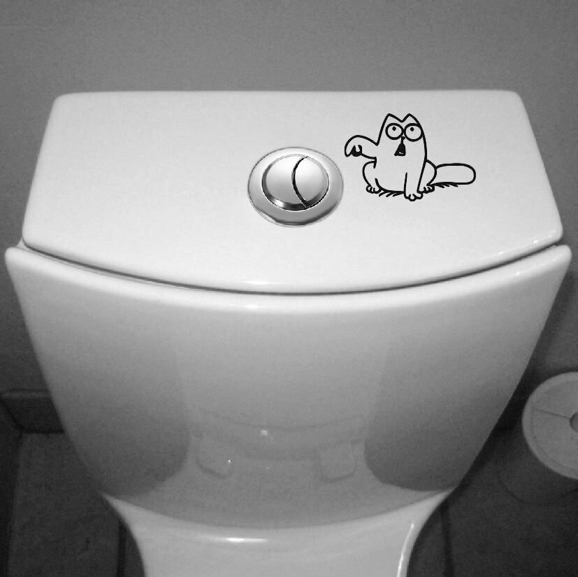 Наклейка на крышку унитаза