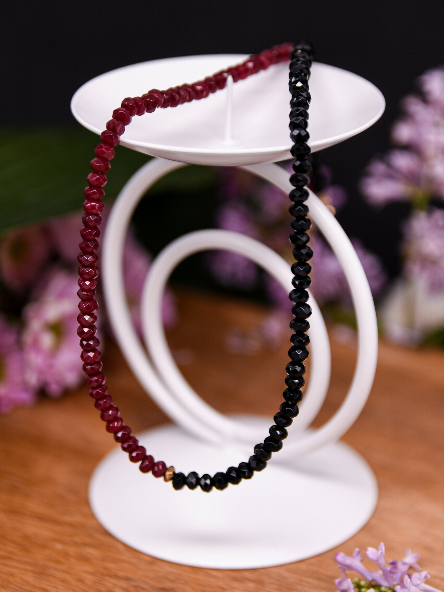 Славянский оберег, колье, гематит, турмалин