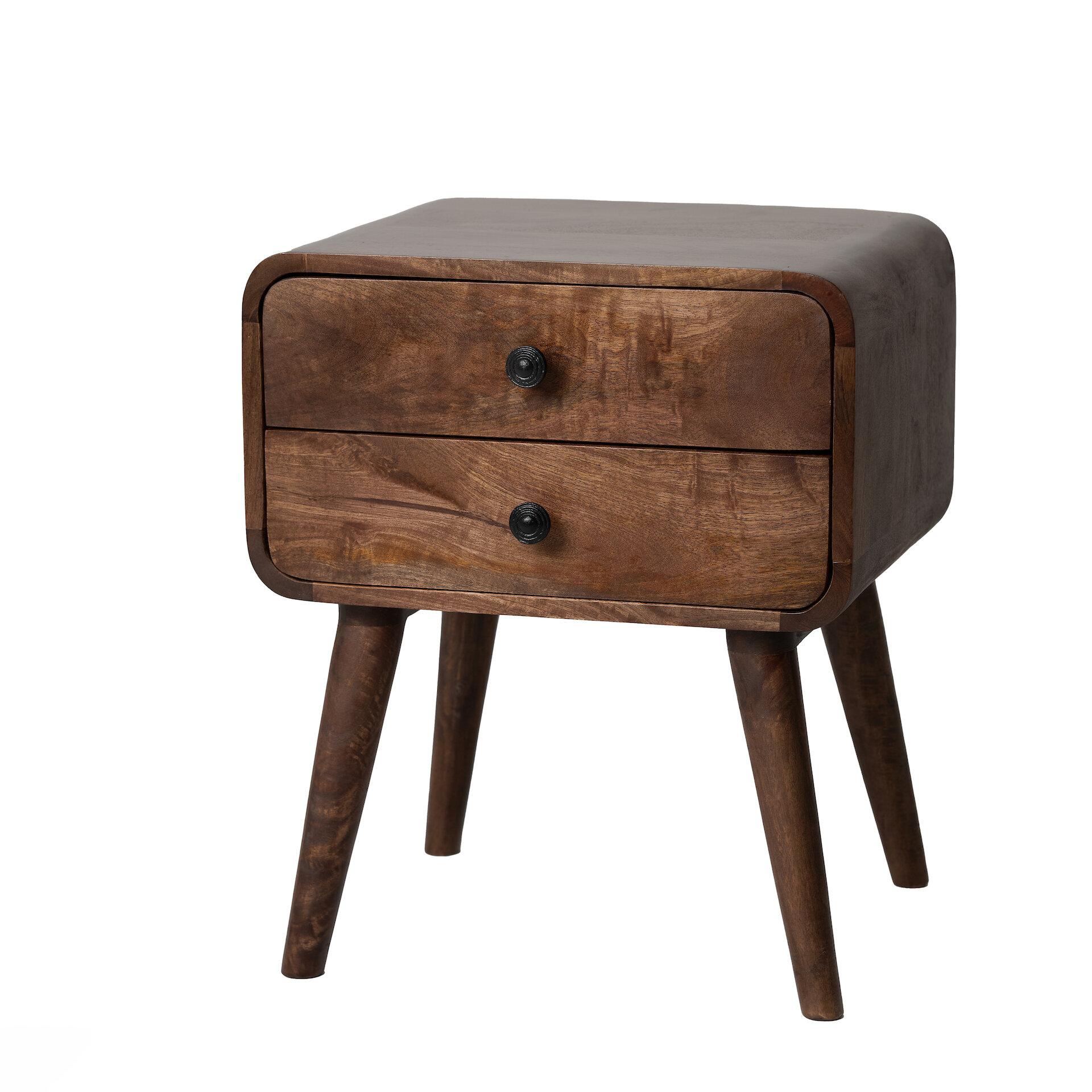Тумбочка прикроватная из массива древесины манго, альрик браун, MYLOFT