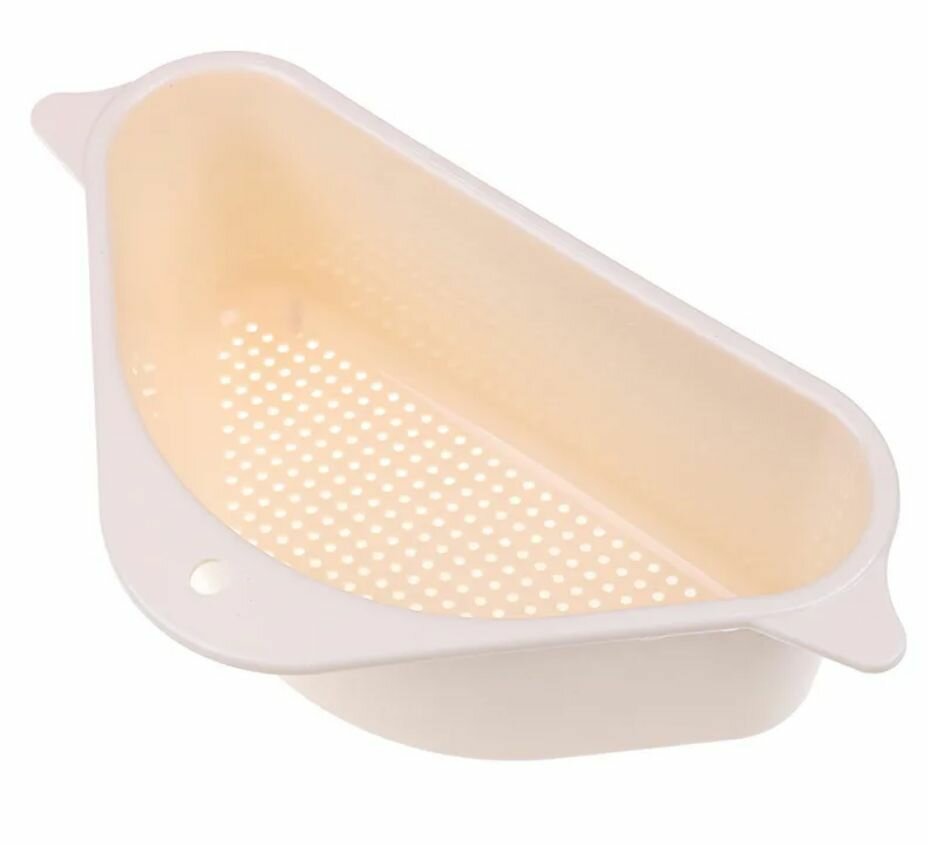 Кухонный треугольный фильтр для раковины, органайзер мойки (бежевый)