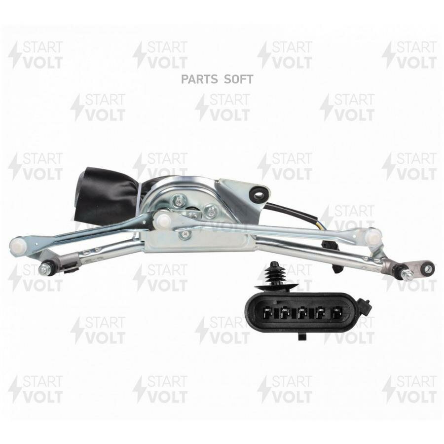 STARTVOLT VWA01018 Моторедуктор стеклоочистителя СтартВольт ВАЗ 1117-1119 (D=12мм) в сборе с трапецией