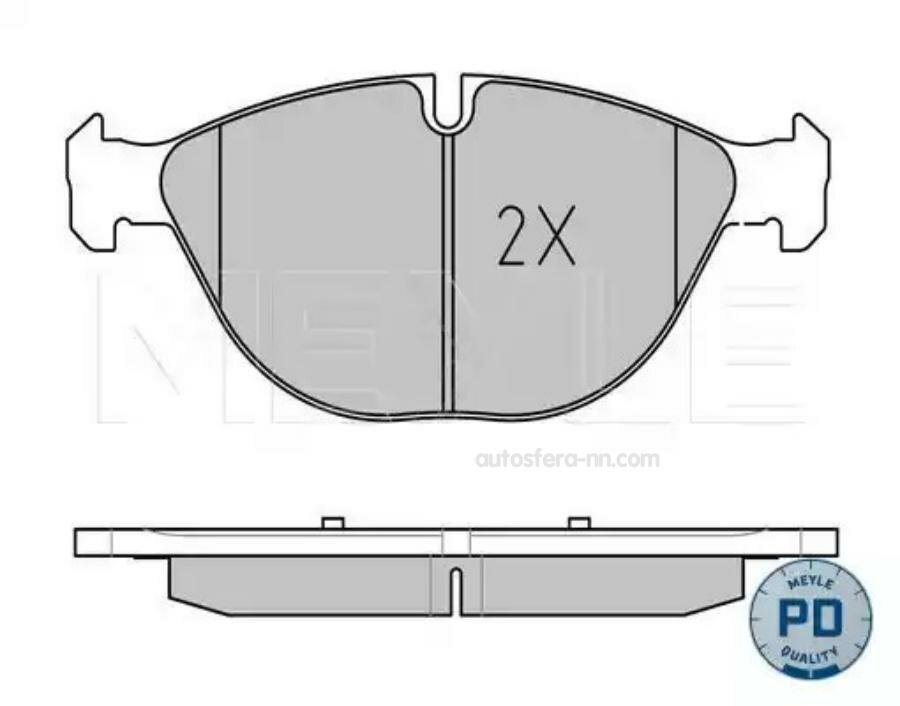 MEYLE 0252417219PD Комплект тормозных колодок, дисковый тормоз BMW X5 (E70) (02 06-07 13) , X5 (F15) (08 13-07 18) , X6