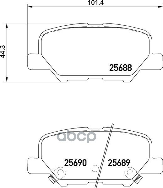 Колодки тормозные MITSUBISHI Outlander (12-) задние (4шт.) MINTEX Mintex арт. MDB3336
