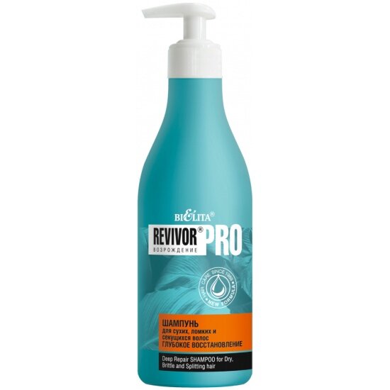 Шампунь Белита REVIVOR PRO Глубокое восстановление, для сухих, ломких и секущ. волос, 500 мл