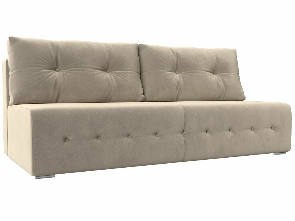 Meblevka Диван еврокнижка Лондон велюр бежевый