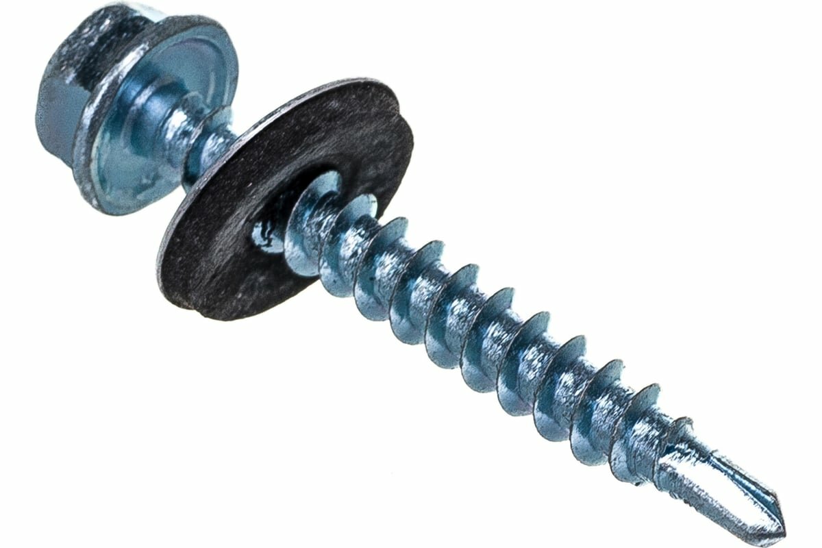 Кровельный саморез креп-комп цинк с шайбой EPDM 4,8x38 мм фасовка 250 шт для кровли