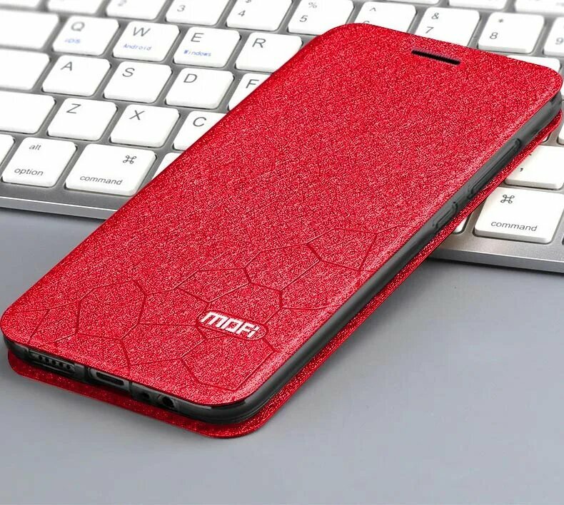 Чехол-книжка для Xiaomi Mi 14, чехол для Xiaomi 14 Pro, кожаный чехол-подставка Mofi, чехол-книжка для Xiaomi 14, задняя крышка из ТПУ, роскошный чехол с полным покрытием Сяоми 14, red