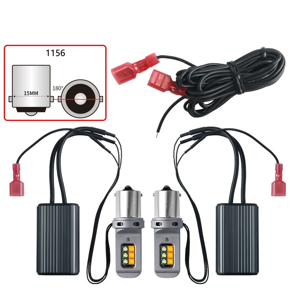 2 шт. 1156 LED указатели поворота, Emitting Color: 1156 ba15s p21w