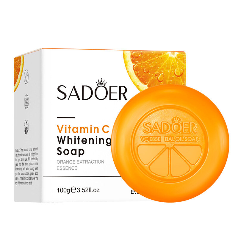 VITAMIN C Whitening Soap, Sadoer (Отбеливающее мыло с витамином С), 100 г.