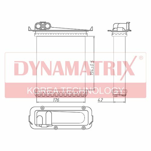 Радиатор печки Dynamatrix-Korea DR73640 для Volvo 850, C70 I, S70, V70 I