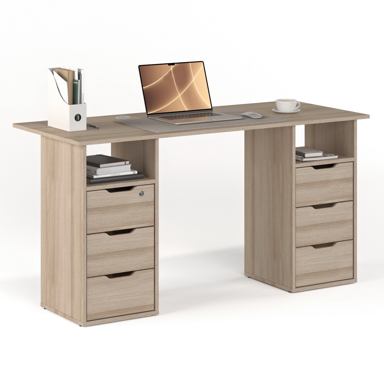 Стол письменный БАНГА-73 Ясень светлый