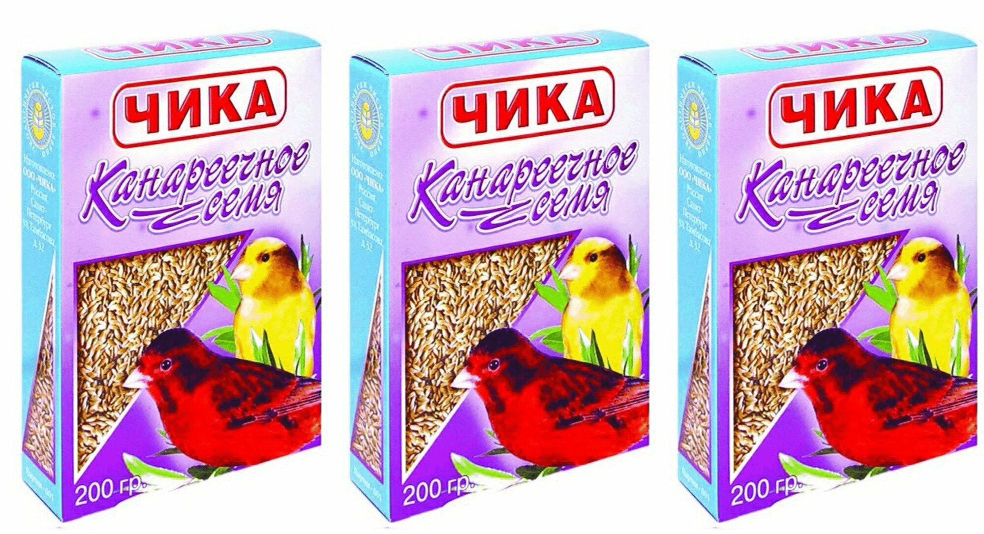 Чика Канареечное семя, 200 г, 3 уп /