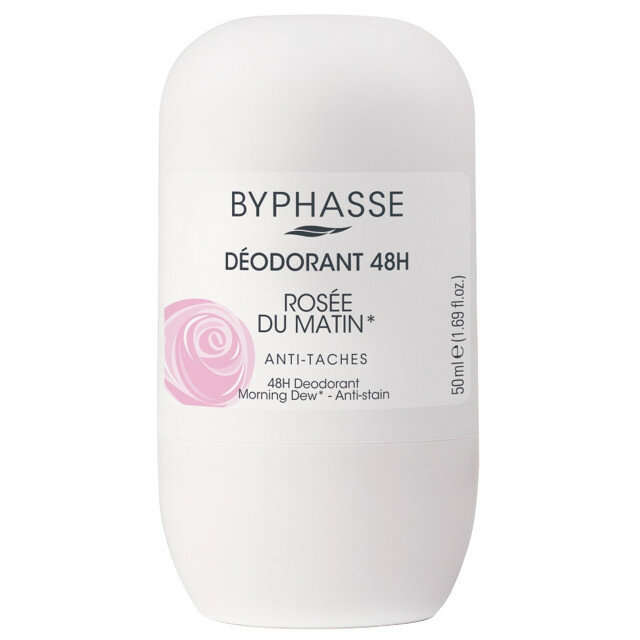 BYPHASSE Rosee du Matin Roll-On 50 мл дезодорант с ароматом розы и нежной свежести